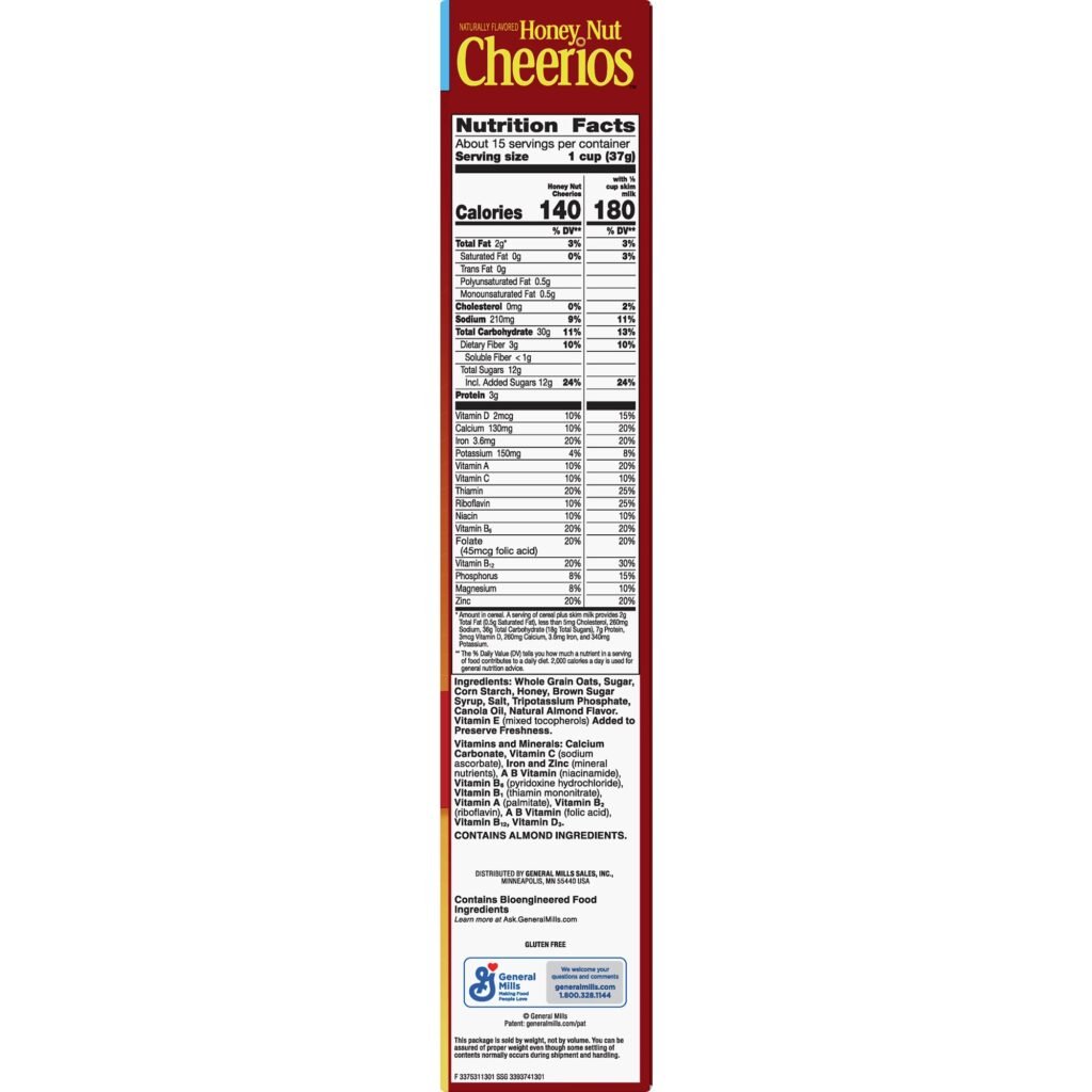 Honey Nut Cheerios, Oats Cereal Gluten Free - Mundo Compras C. A.